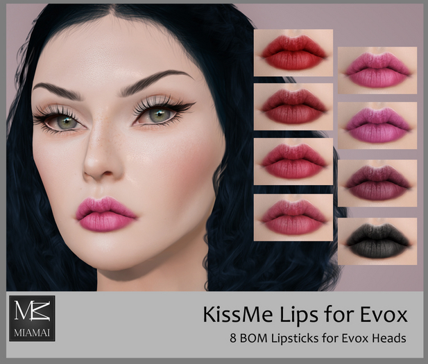 Second Life Marketplace - Miamai_KissMe Lips Evox BOM
